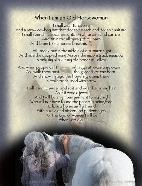 When I Am An Old Horsewoman Single Card Horse