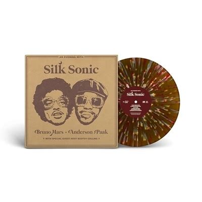 An Evening With Silk Sonic Goldwhitered Splatter Vinyl Bruno Mars