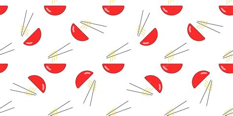 Premium Vector Asian Soup Seamless Pattern