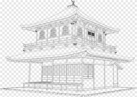 สถาปัตยกรรมญี่ปุ่น วัง สถาปัตยกรรม อาคาร ญี่ปุ่น ลายเส้น ขาวดำ ขาวดำ Png Pngegg