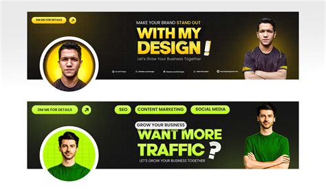Linkedin Banner And Cover Design 2 Images Behance