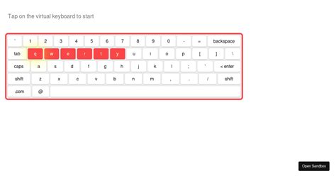 theflexone react simple keyboard demo codesandbox