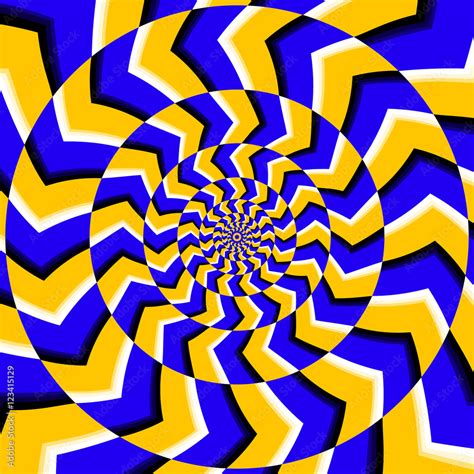 Psychedelic Optical Spin Illusion Vector Background Stock Vector