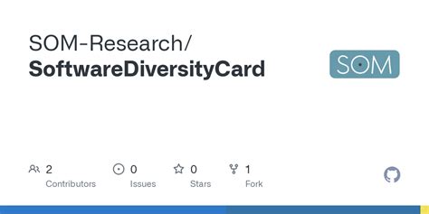 Github Som Research Softwarediversitycard