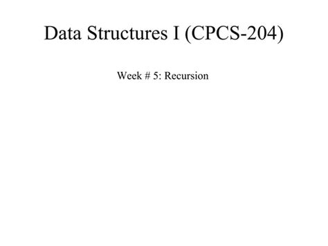 Data Structures Part5 Recursion Ppt