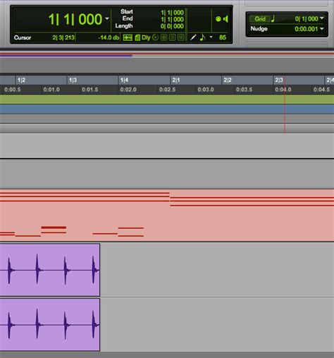 Grid And Nudge Configuration In Pro Tools