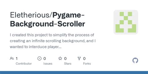 Github Eletheriouspygame Background Scroller I Created This Project