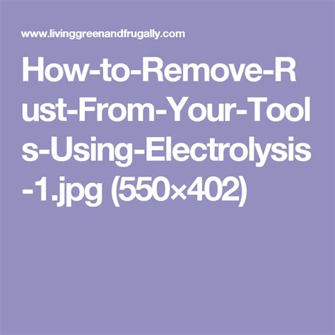 How To Remove Rust Using Electrolysis
