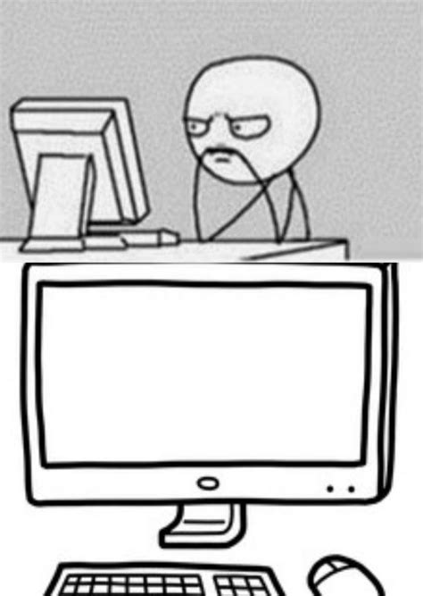 Blank Stare Meme Computer