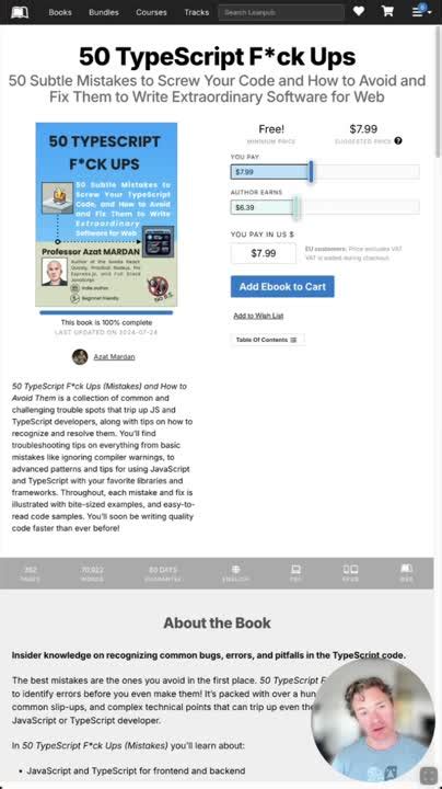 how to avoid typescript f ck ups for web by azat mardan leanpub posted on the topic linkedin