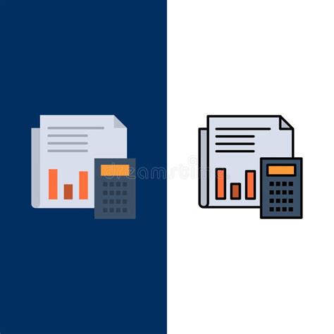 Audit Accounting Banking Budget Business Calculation Financial Report Icons Flat And