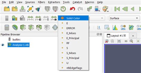 how to plot contour stress for finite element in paraview paraview