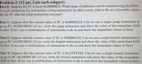 Problem 3 12 Pts 3 Pts Each Subpart Part 0