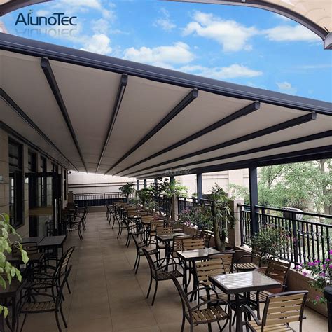 Outdoor Wind Resistance Waterproof Aluminium Pvc Retractable Awning