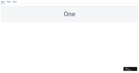 Tabs Default Codesandbox