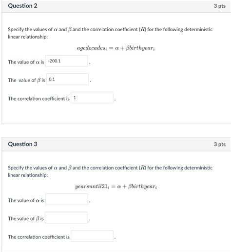 Solved A Deterministic Linear Relationship Is One In Which Chegg Com