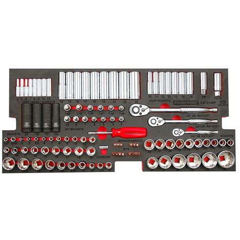 110pc Bit And Socket Tray Powerbuilt Tools