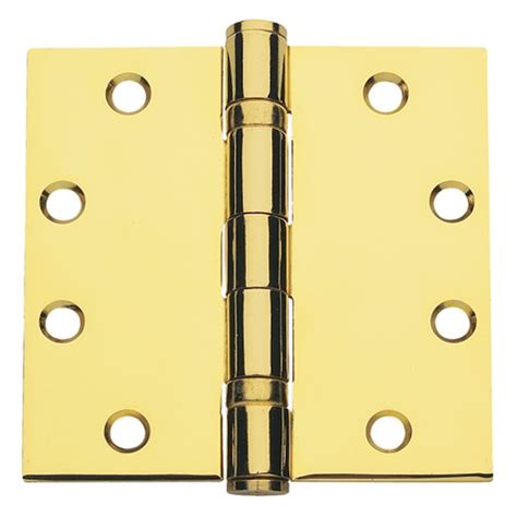 Global Door Controls Hinge 3 In H Square Bright Brass Mortise Interior