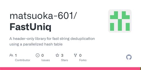 Github Matsuoka Fastuniq A Header Only Library For Fast String Deduplication Using A