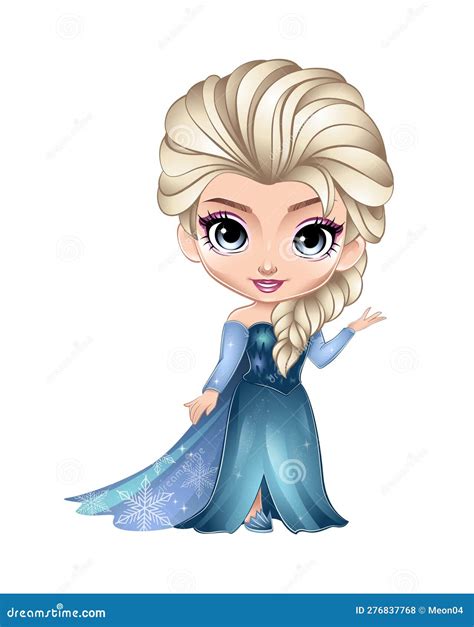 Beautiful Cute Elsa Frozen Princess Stock Illustration Illustration Of Cold Fashion