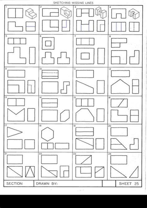 Sketching Missing Lines