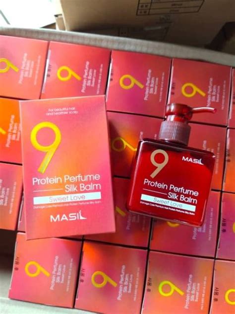 Masil 9 Protein perfume silk balm 180ml. มาส์กบาล์มบํารุงผม (กล่องแดง ...
