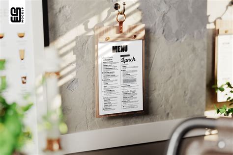Hanging Wooden Menu Holder Mockup Premium And Free Psd Mockup Store