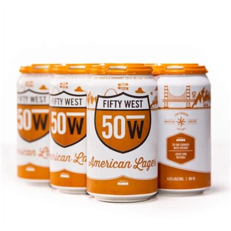 Fifty West Brewing American Lager 6 Cans 12 Fl Oz Kroger