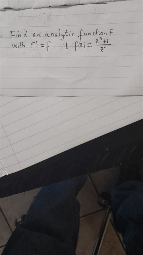Solved Find An Analytic Function F With F′f If Fzz2z41