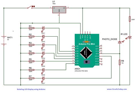 Arduino Pov Rotating Led Display