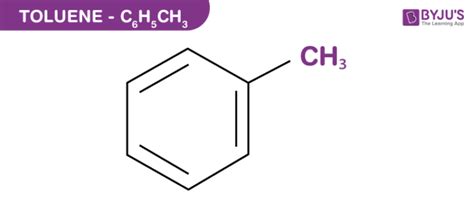 Toluene C6h5ch3 Structure Molecular Mass Properties And Uses