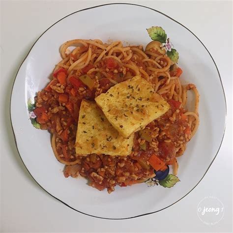 간단하게 볼로네제 토마토 미트 스파게티 만들기