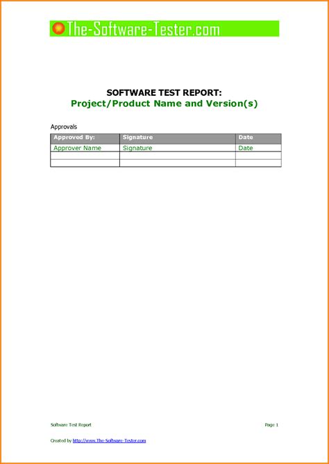 Software Testing Report Template And Test Report Template Expense Inside Software Test Report