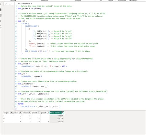 Solved Calculate Price Evolution Which Is The Difference Microsoft Fabric Community