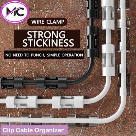 Jual Klip Kabel Tempel Cable Organizer Clip Holder Klem Penjepit Pengikat Putih Kab
