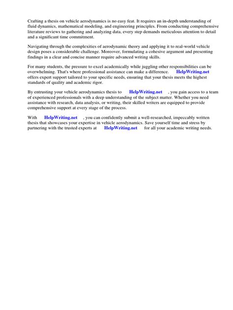 vehicle aerodynamics thesis download free pdf drag physics