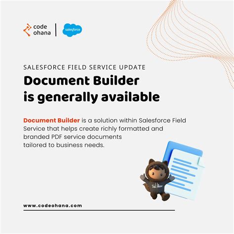 Code Ohana On Linkedin Salesforce Field Service Updates Document Builder 📄 🔨 Even At The…