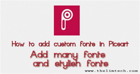 how to add custom own ttf font in picsart
