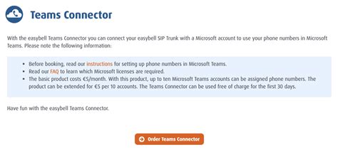 Connecting Microsoft Teams With An Easybell SIP Trunk Via The Teams Connector Easybell