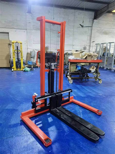 Cjlift Straddle Pallet Stacker Portable Self Loading Manual Hand Stacker Stacker Manual And
