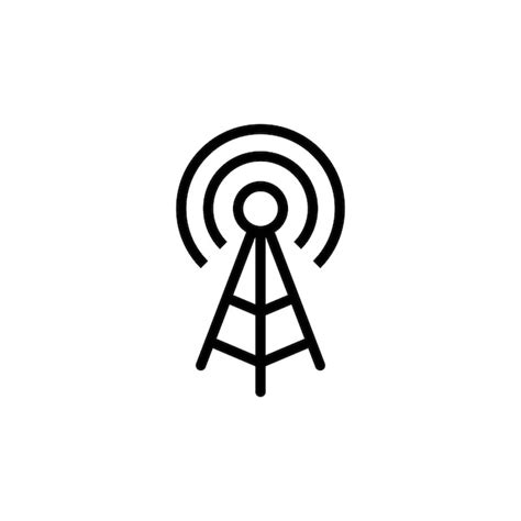 Premium Vector Antenna Icon Radio Antenna Icon Radio Tower Icon