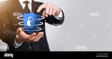 Cyber Security Network Padlock Icon And Internet Technology Networking
