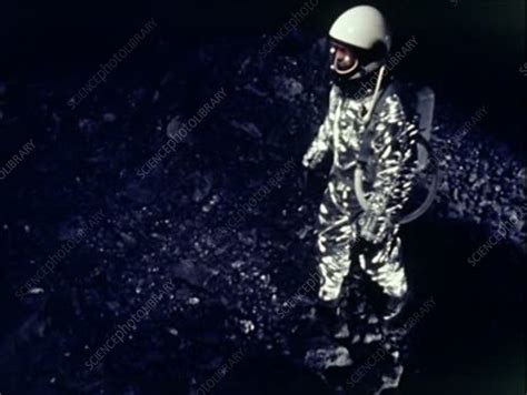 Early Apollo Lunar Surface Simulation 1960s Stock Video Clip K005