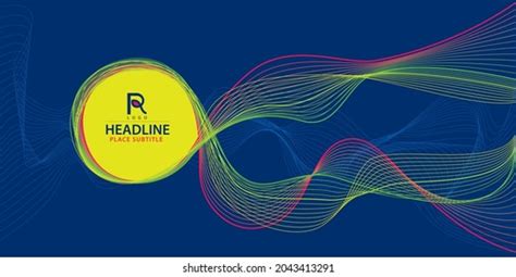 Vector Abstract Background Colored Dynamic Waves Stock Vector Royalty