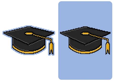 Premium Vector Pixel Art Graduation Cap Vector Desing