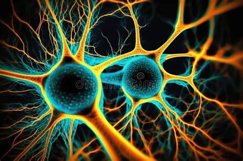 Neural Network With Each Synapse And Neuron Visible Learning New Skills Stock Illustration