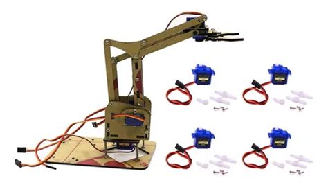 kit brazo robótico acrílico v1 compatible con arduino cuotas sin interés