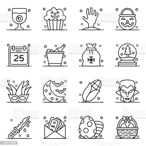 모던 한 라인의 축제 아이콘 세트 권투 스포츠에 대한 스톡 벡터 아트 및 기타 이미지 권투 스포츠 기독교 나선형 Istock