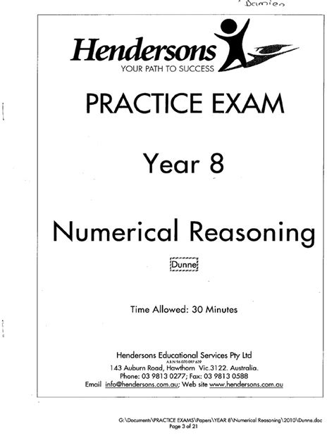 Numerical Reasoning Pdf