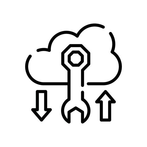 Cloud Engineering Vector Line Icon Cloud Computing Symbol Eps 10 File 16877844 Vector Art At